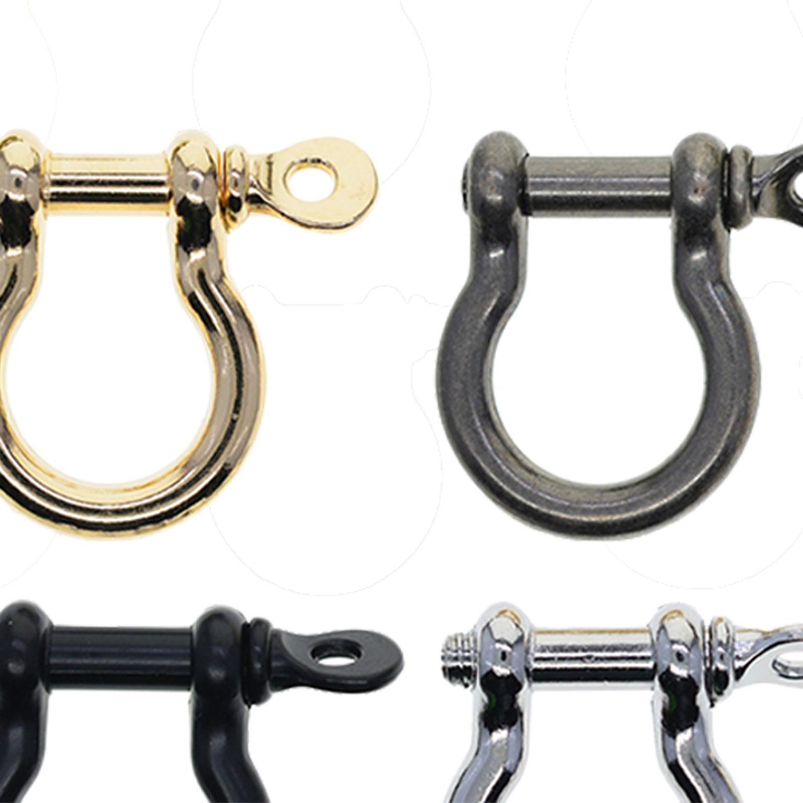 10 Pieces Bow Shackle Metal Hoop Horseshoe Buckles for DIY Backpacks ...