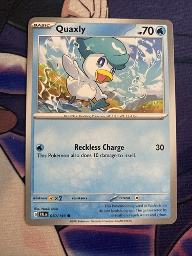 Pokemon TCG Paldea Evolved Quaxly 050/193 | eBay