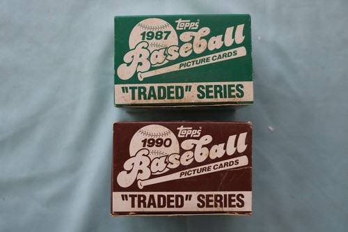 1987 & 1990 TOPPS TRADED SERIES BASEBALL CARDS - COMPLETE 132 CARD SETS ...
