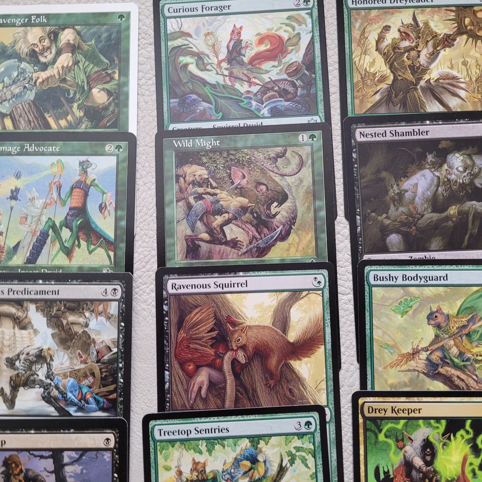Fancy Rare Fun *SQUIRRELS* Tribal General COMMANDER MAGIC DECK ALL 100 ...