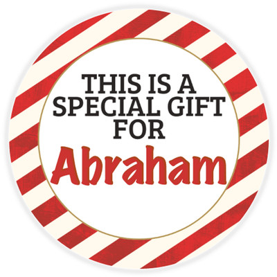 This is a Special Gift for Abraham - 3 Pack Circle Stickers 3 Inch ...