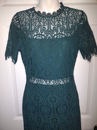 Lulu's-Pearson Emerald Green Lace Short Sleeve Dress S. Holiday Sale ...