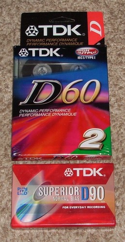 NEW TDK D-90 & D60 2-Pack Minute Superior 3 Recordable Blank Cassette ...