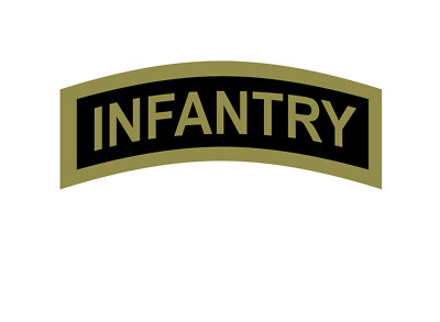 INFANTRY Tab Car Vinyl Window Decal/Sticker Olive/Black | eBay