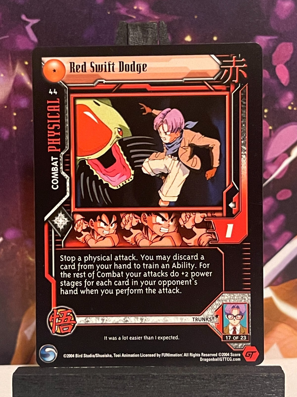 Dragon Ball GT TCG Red Swift Dodge 44 Lost Episodes Saga 1st Edition ...