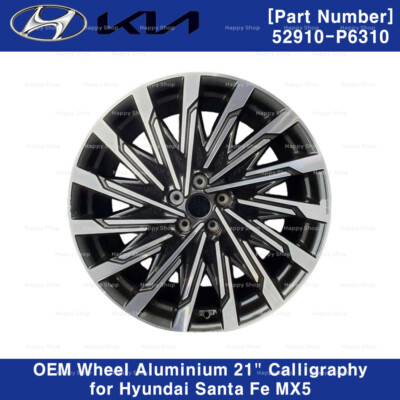 OEM 21" Calligraphy Wheel Aluminium 52910P6310 1p for Hyundai Santa Fe ...