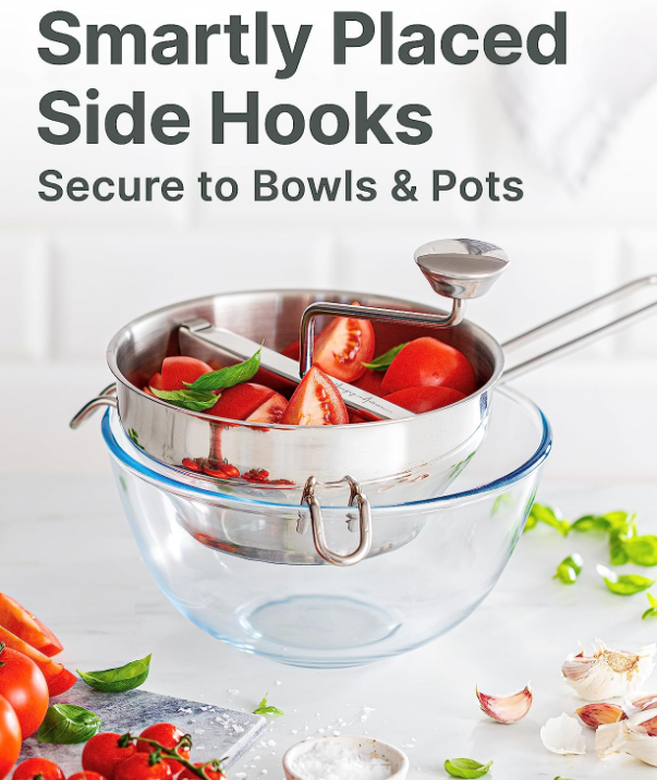 Manual Food Mill With 3 Discs Rotary Grinding Food Mills For Tomato ...