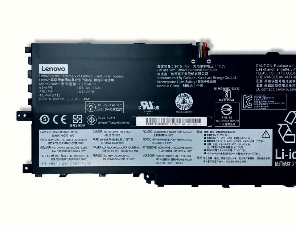 OEM L17C4P71 L17M4P73 Battery for Lenovo ThinkPad X1 Yoga 3rd Gen ...
