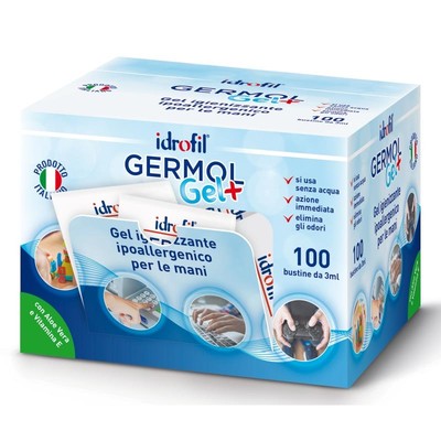 Idrofil Dermo Gel + Igienizzante Mani Ipoallergenico 100 Pz. Gel Busta ...