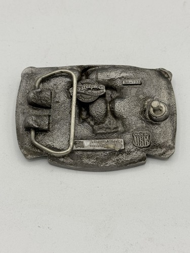 Vintage Pewter Western Dancing Belt Buckle Buckles of America ...