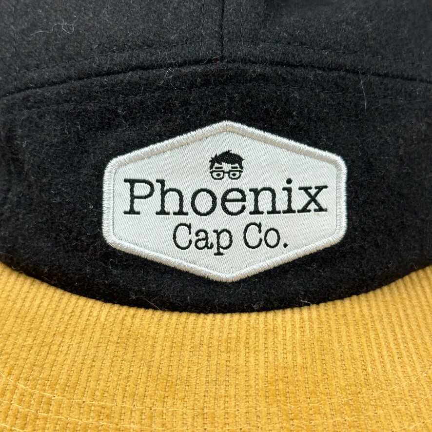 Phoenix Cap Co Modern Skate Black Corduroy Bill Baseball Cap Hat | eBay