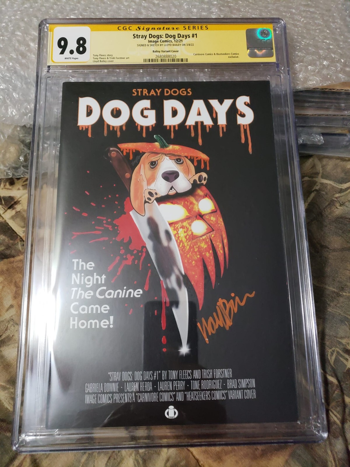 Stray Dogs Dog Days #1 CGC 9.8 SS Lloyd Bailey Variant Cover Sketch ...