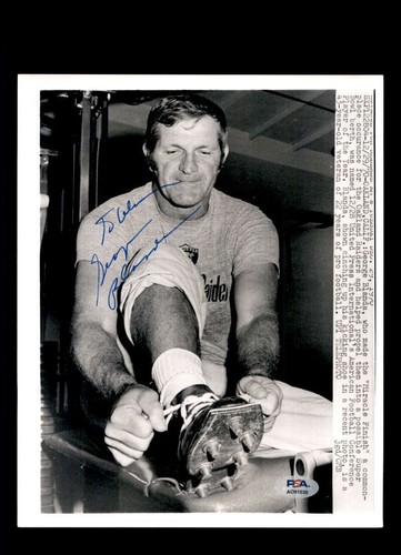 George Blanda PSA DNA Signed 8x10 1970 Wire Photo Raiders Autograph | eBay