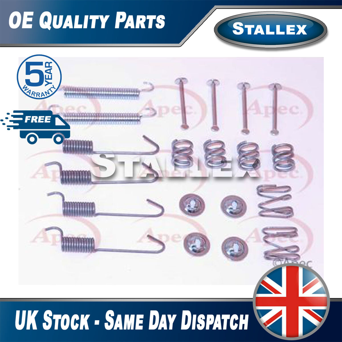 Fits Kia Sportage Hyundai ix35 Handbrake Brake Shoes Fitting Kit Rear ...