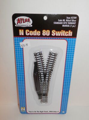 Atlas N Scale Code 80 Nickel Silver Standard Wye Turnout Manual #2709 ...