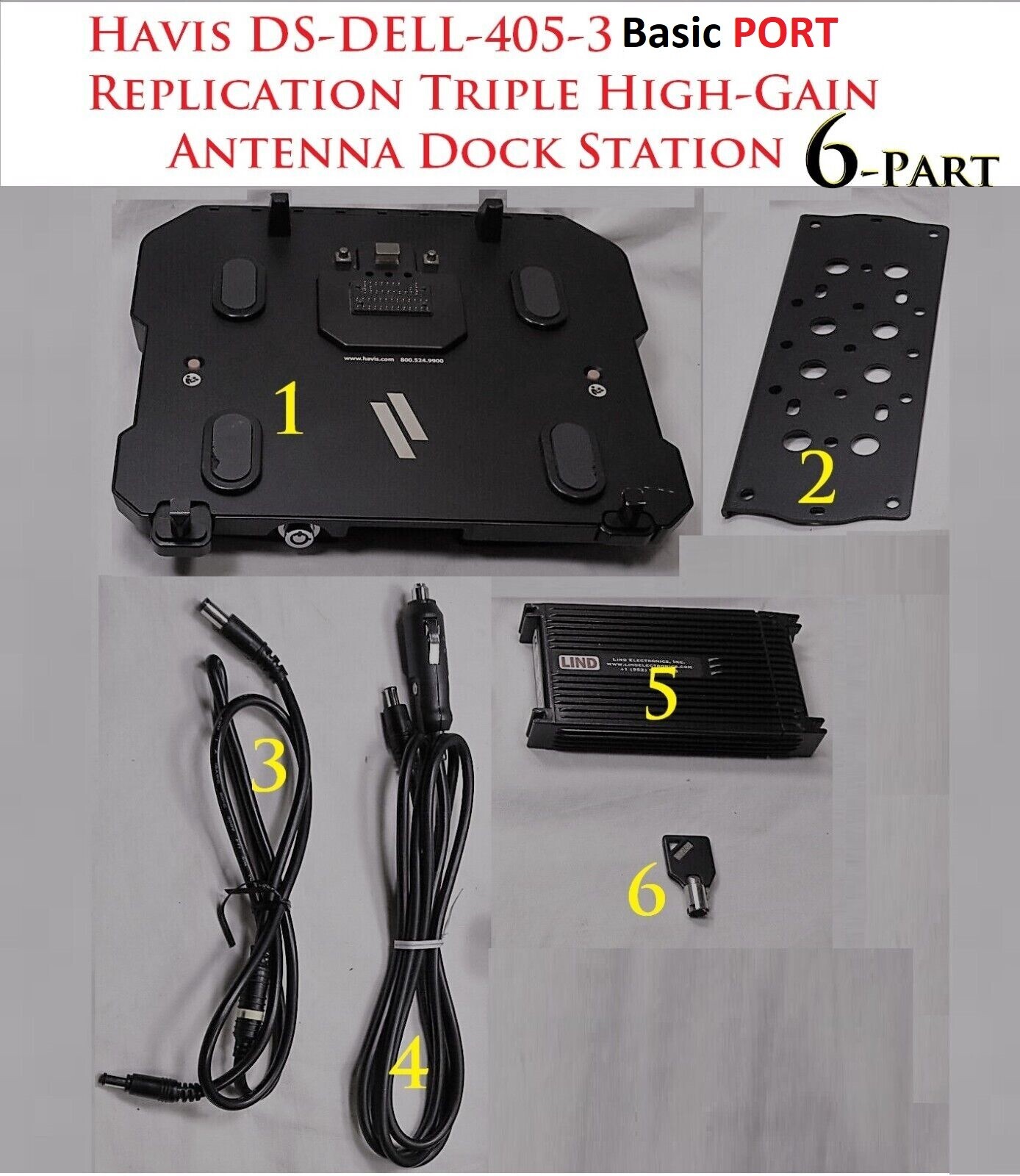 Havis DS-DELL-405-3 Basic Port Replication Triple High-Gain Antenna ...