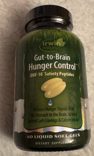 Irwin Naturals GUT-TO-BRAIN HUNGER CONTROL 60 Liquid Softgels EXP 08/ ...