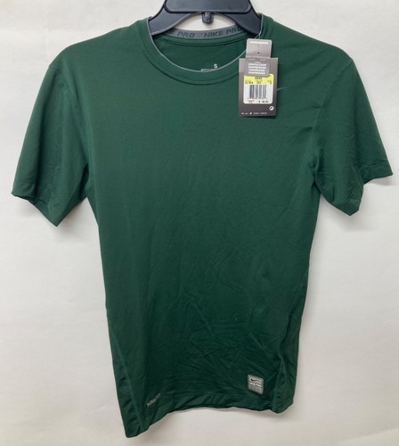 Nike Pro Mens Compression Shirt Green Size S Moisture-Wicking NikeFit ...