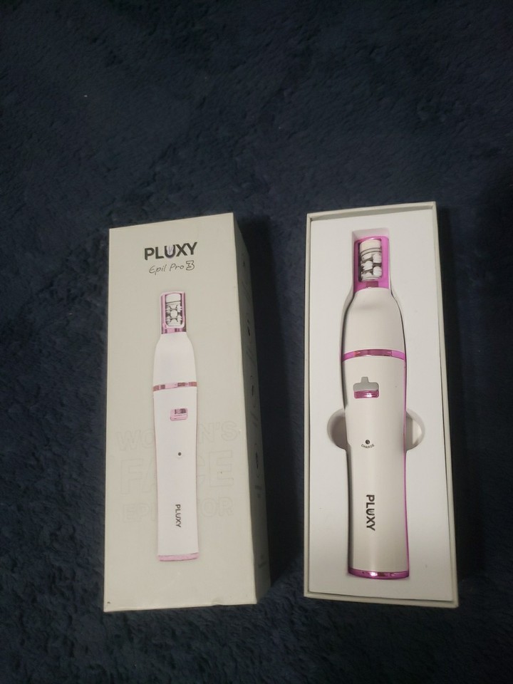 Pluxy Epil Pro 3 Facial Hair Epilator Wand Hair Removal Tool Pink White ...