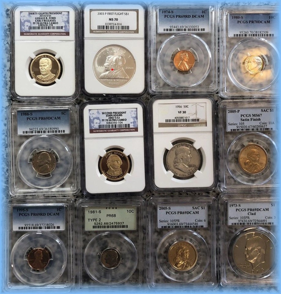 PCGS NGC GRADED US COIN ~ 1 SLAB LOT ~ CLAD SILVER ~ ESTATE 10 YEARS+ ...