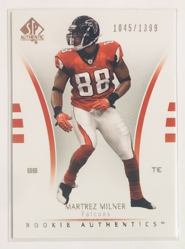 Martrez Milner 2007 SP Authentic RC 1045/1399 Atlanta Falcons Georgia ...