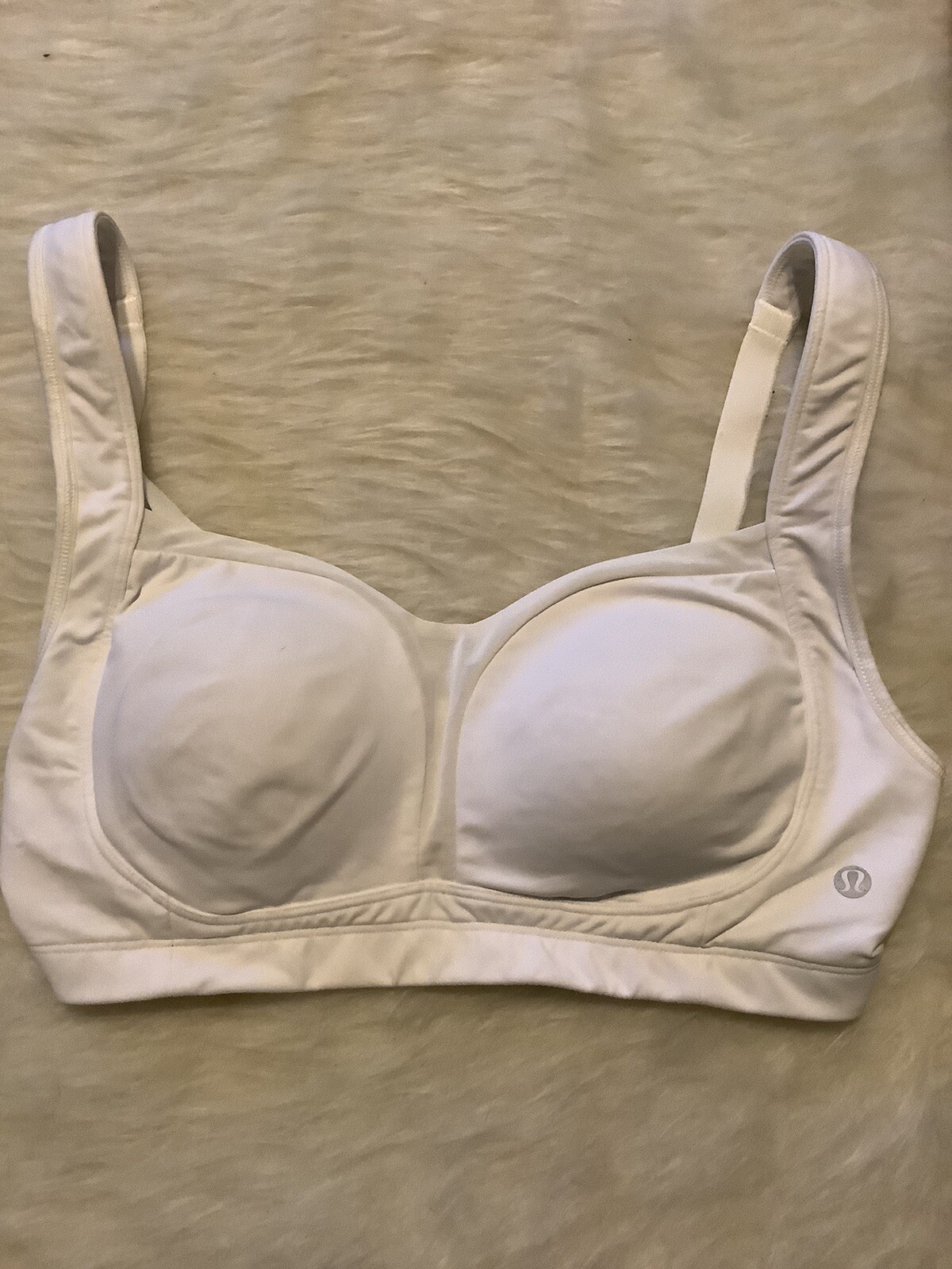 Lululemon Athletica 34 Dd White Wireless Padded Bra - Gem
