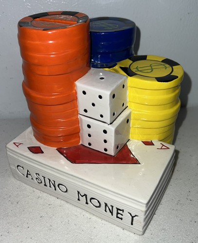 Coin Casino Money Chips Dice Ceramic Bank Goods Gallery Inc NRM17D | eBay