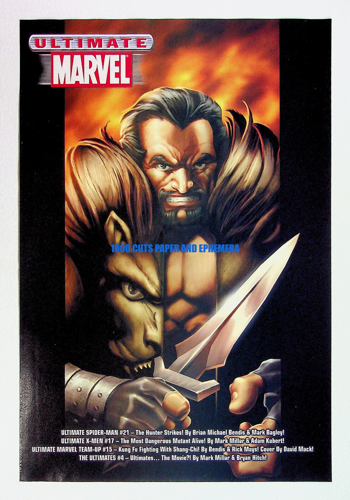 Kraven the Hunter Marvel Comics 2002 Trade Print Magazine Ad Poster ...