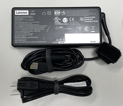 Lenovo 135W AC Adapter ADL135NLC2A – FRU 45N0556 – Yellow Square Tip ...