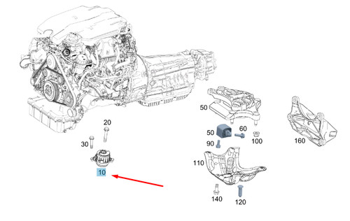 NEW MERCEDES-BENZ VITO W447 FRONT RIGHT ENGINE MOUNT A4472410013 ...