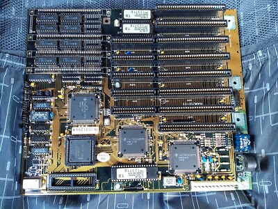 HAM/12-T1 286 motherboard N80L286-12 CPU, AMI BIOS DIPS SIPS 8 CHIPS ...