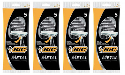 BIC Metal Disposable Mens Shaving Razors, 5 Count (Pack of 4) | eBay