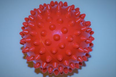 Ultra Firm Red PVC Spikey Massage Ball 6.5 cm for deep targeted trigger ...