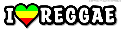 I Love Reggae Jah Rastafari Rasta Car Truck Laptop Cup V01 Sticker ...
