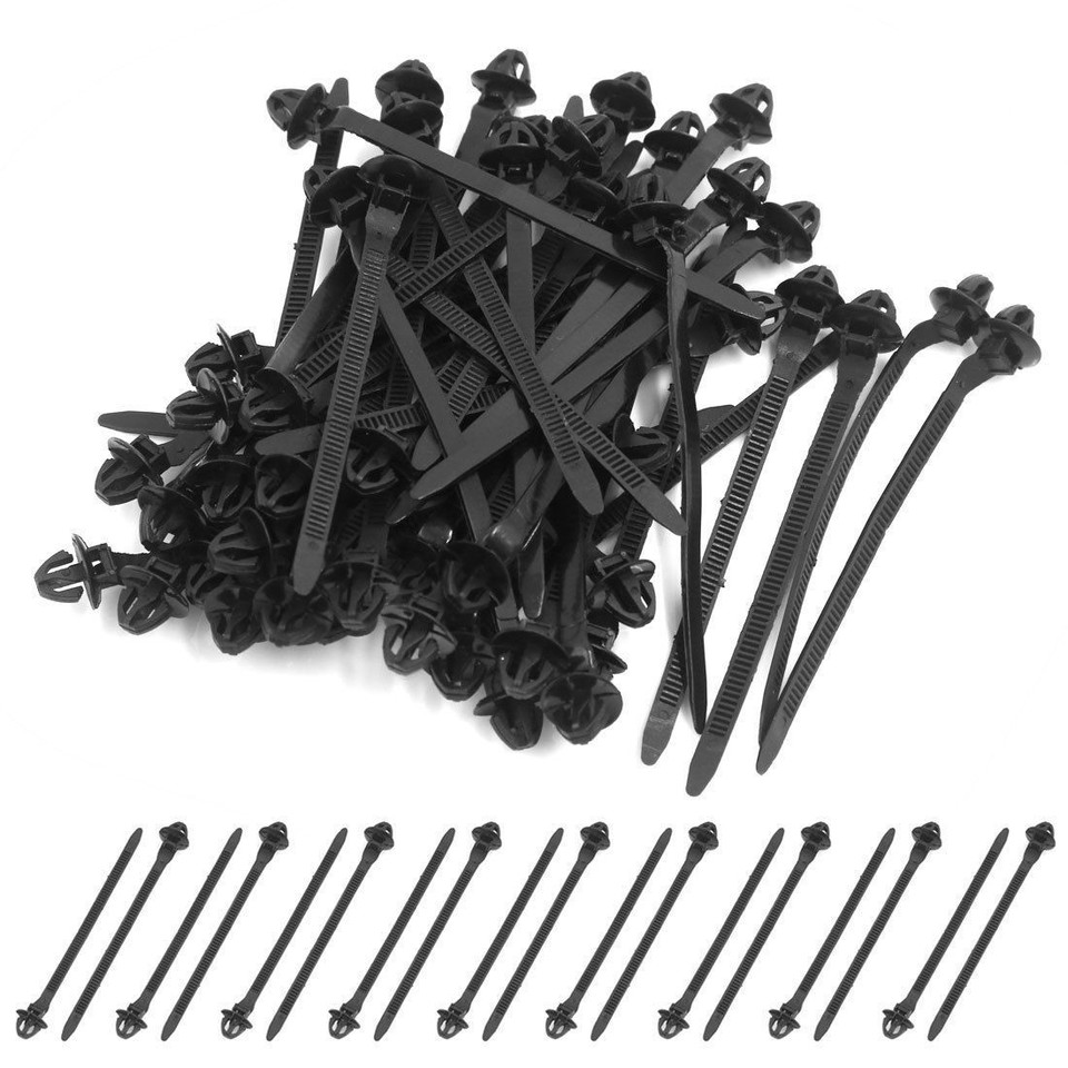 Rivets Clips Wiring Plastic Rivets Clips Black Cable Car Trailer Zip ...