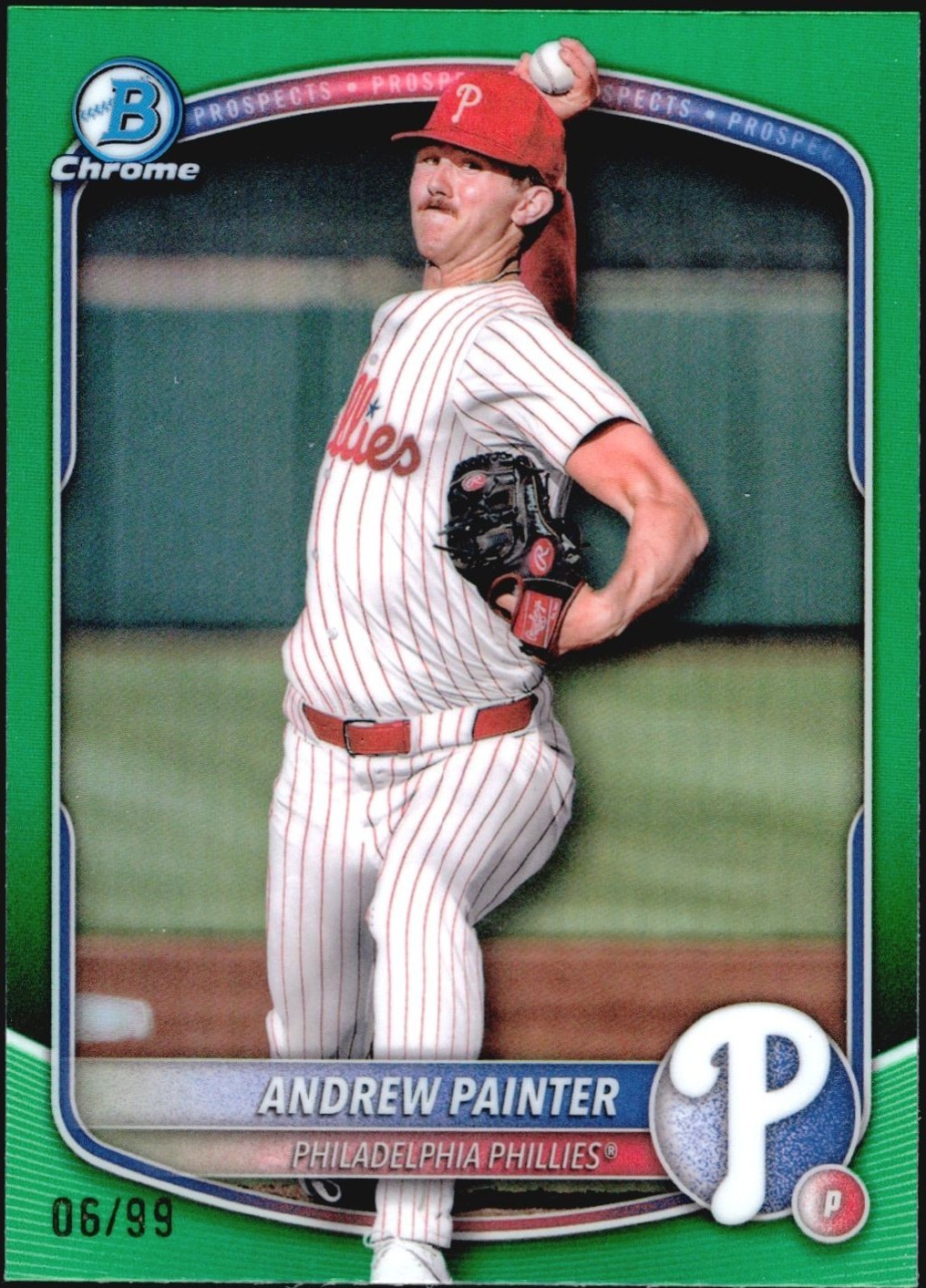 2025 Bowman - Chrome Prospects Andrew Painter #BCP-116 Green Refractor ...