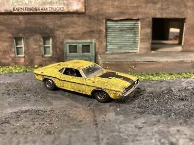 1970 Dodge Challenger Rusty Weathered Custom 1/64 Diecast Barn Find ...