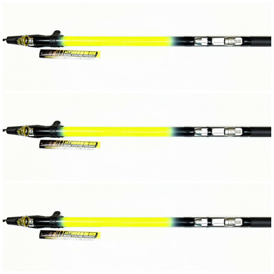 Set of 3 HT SHOOTING STAR TELESCOPIC 12' CRAPPIE POLE/ROD SS-12QCS | eBay
