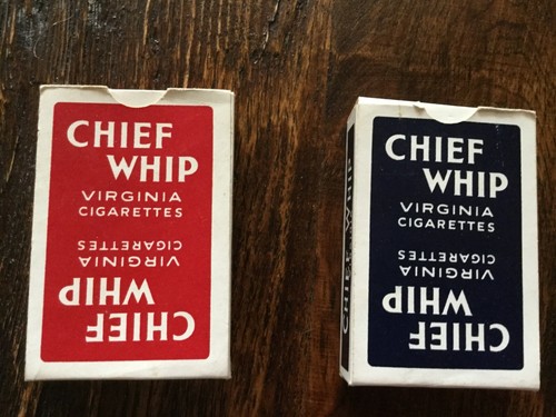 CHIEF WHIP VIRGINIA CIGARETTES VINTAGE PLAYING CARDS - 2 DECKS Complete ...