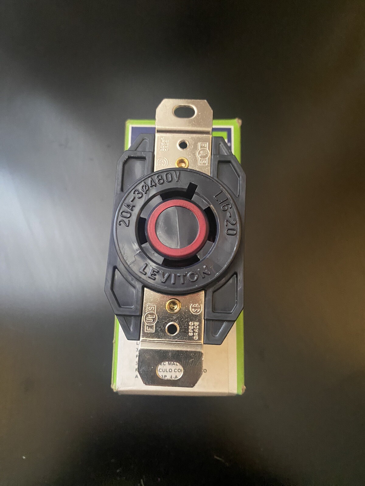 Leviton Black 20 Amp 480v Locking Receptacle 2430 - for sale online | eBay