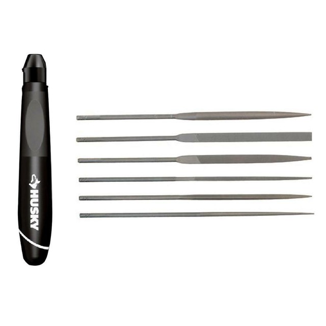 Husky 6 Piece Steel Precision File Set Hobbyists Craftsmen Tool ...