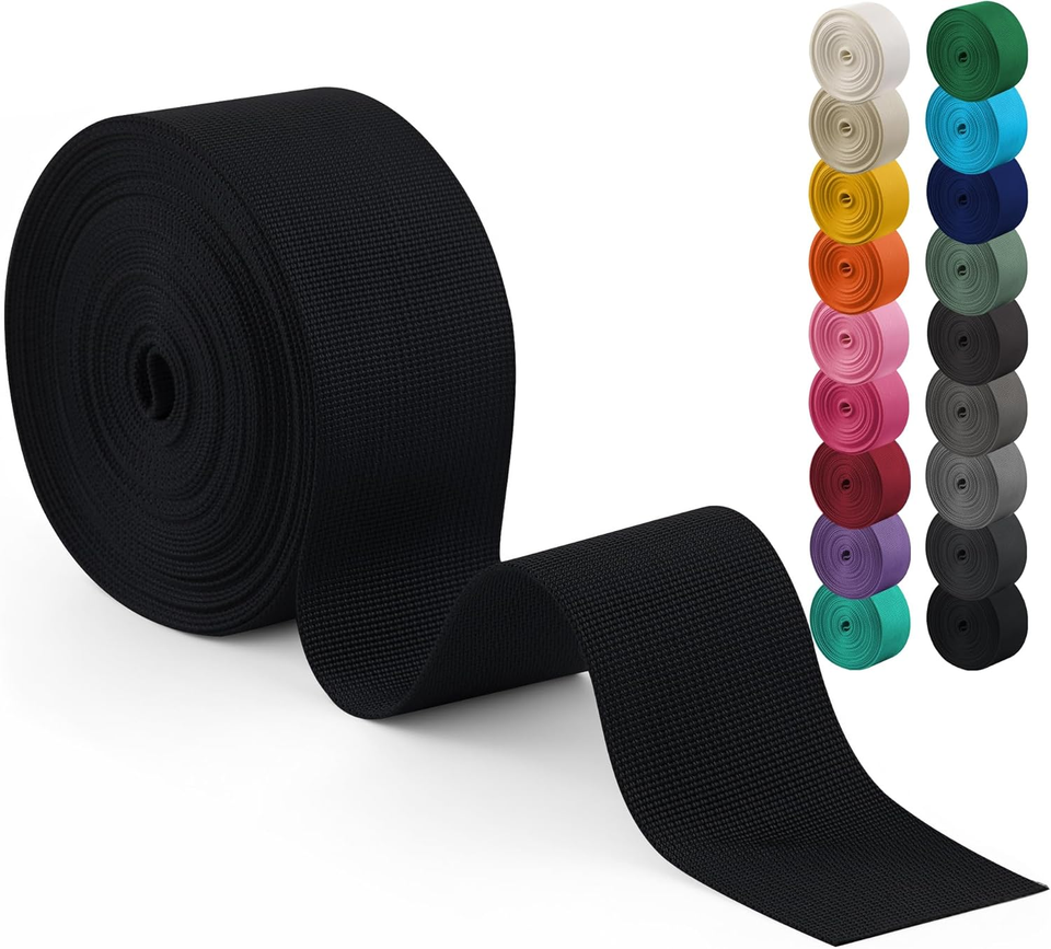 Polyester Webbing Strap 17+Colors – 1"&1.5"&2" – 10 Yards Heavy Duty ...
