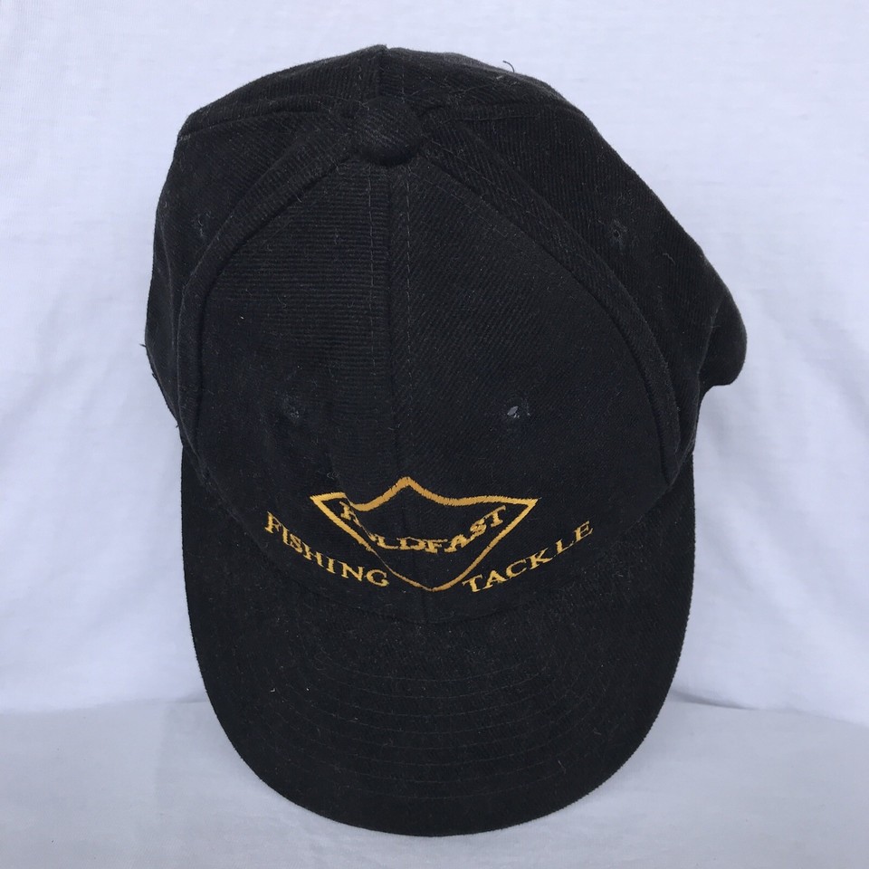 HOLDFAST FISHING TACKLE DAD CAP EMBROIDERED BLACK COTTON NORMCORE HAT ...