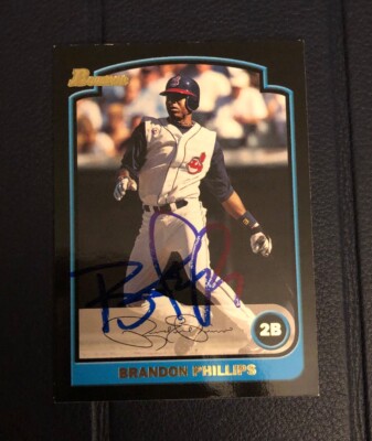 BRANDON PHILLIPS 2003 BOWMAN ROOKIE RC AUTOGRAPHED SIGNED AUTO BASEBALL ...