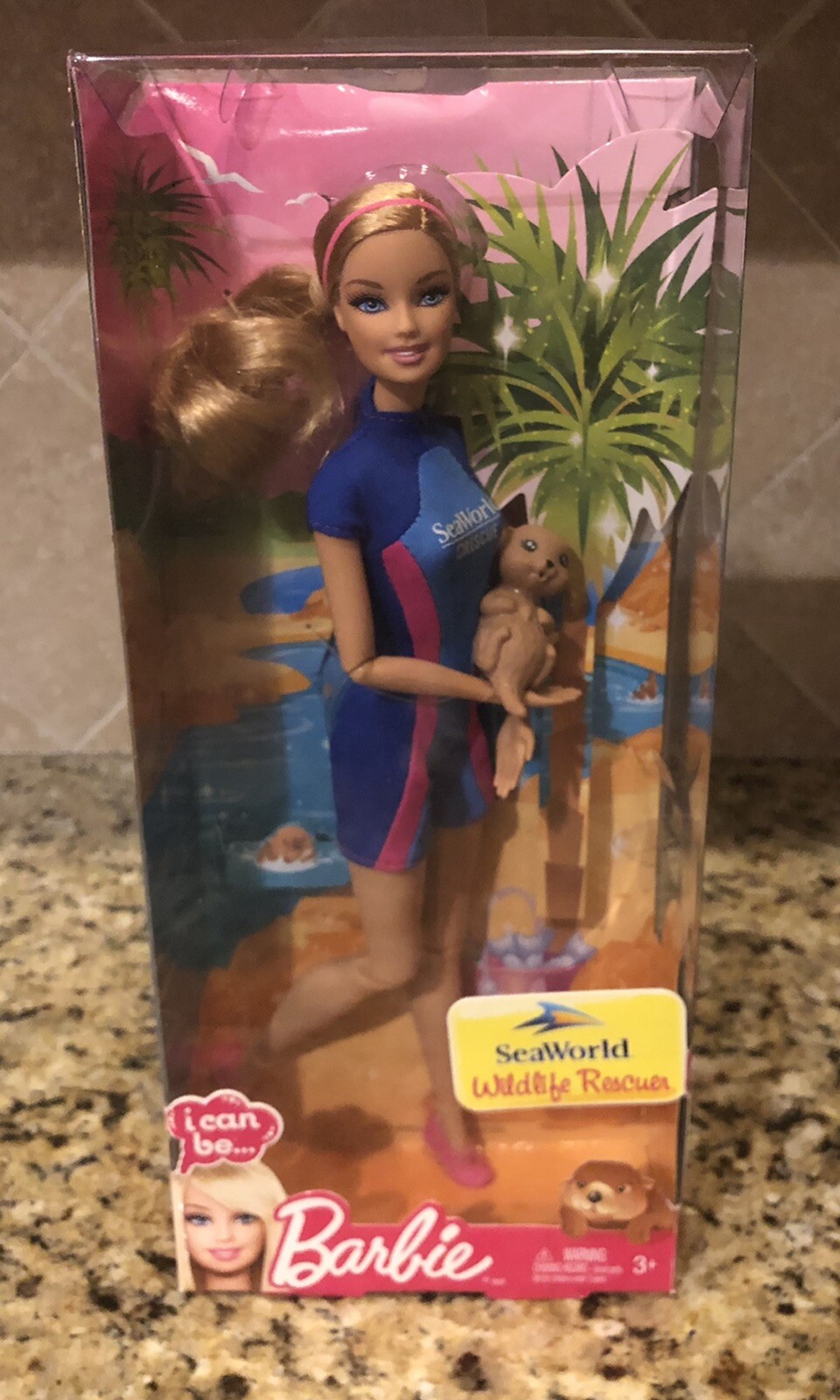 Discontinued I Can Be Seaworld Wildlife Rescuer Barbie Doll Mattel for ...