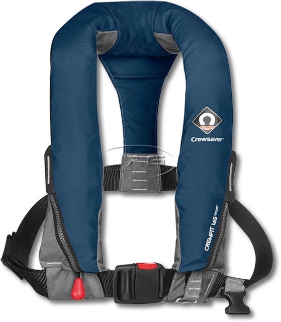 Crewsaver Crewfit 165N Sport PFD Manual Inflatable Life Jacket - Navy ...