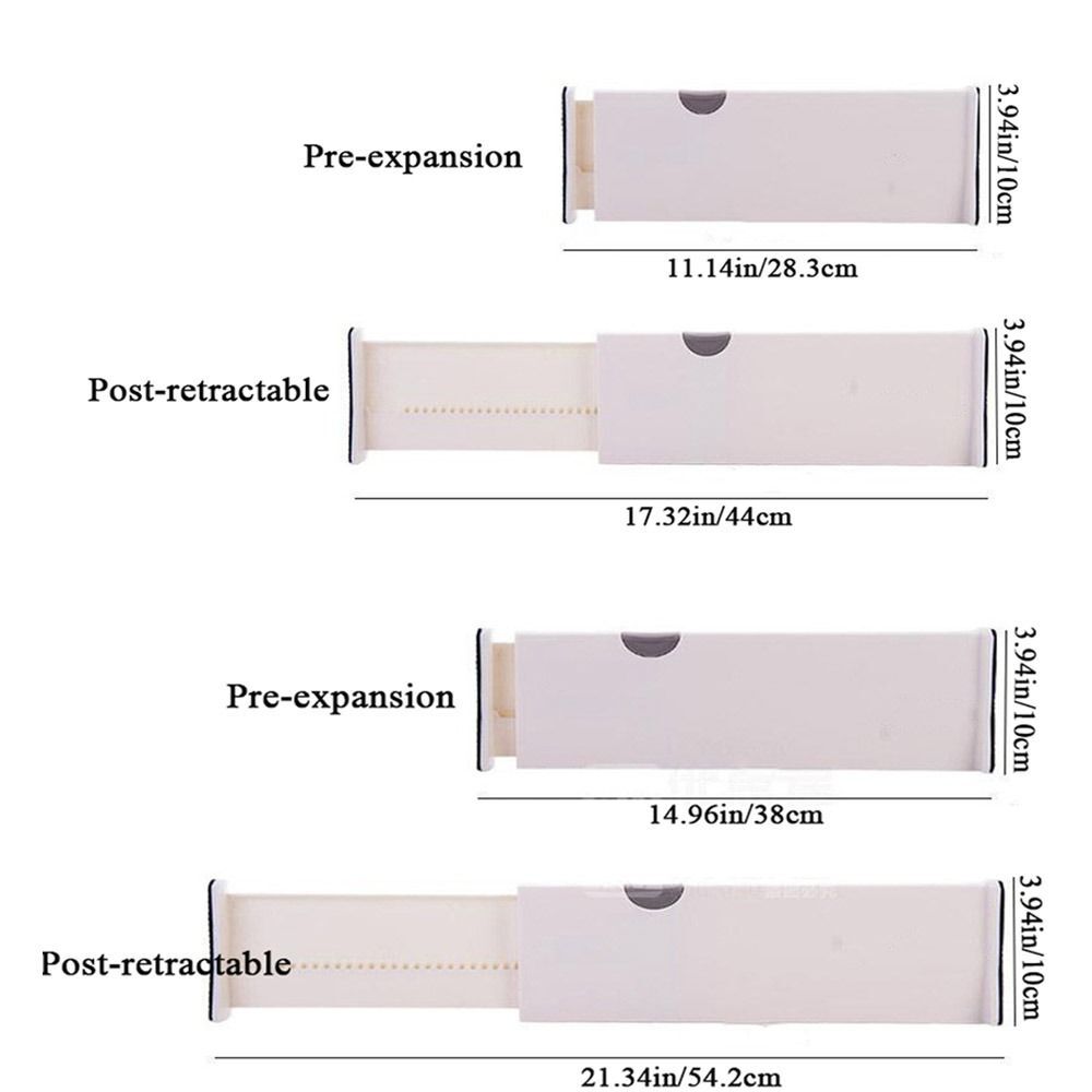 White Adjustable Drawer Divider Retractable Storage Drawers Divider ...