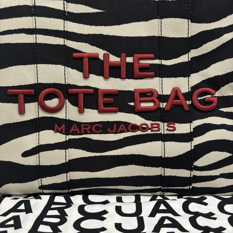 Authentic NEW Mark Jacobs The Zebra Canvas Large Tote Bag | eBay