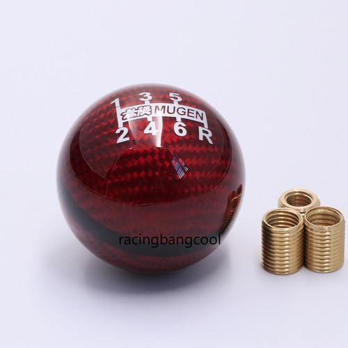 Mugen Red Carbon Fiber Red Shifter Shift Knob 6 Speed For Honda ...
