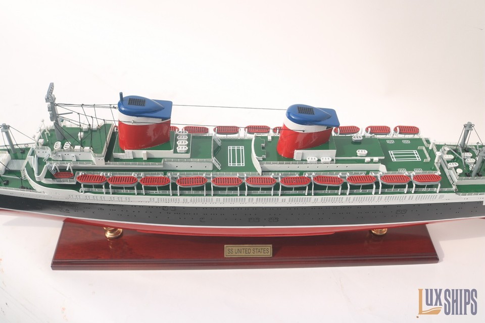 Handcrafted SS United States Ship Model 91cm – Nautical Collectible ...